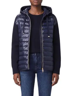 Herno Quilted Jacket With Hood - Blue