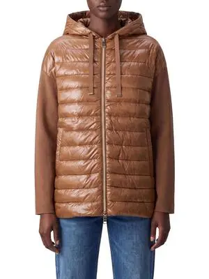 Herno Quilted Jacket With Hood - Brown