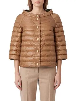 Herno Reversible Quilted Down Jacket - Camel