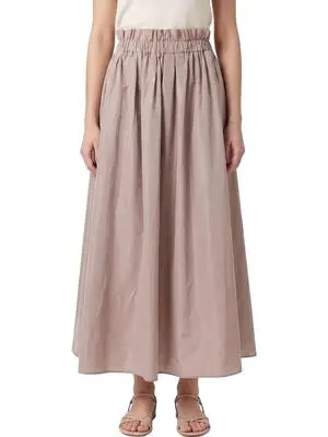 Herno High-waisted A-line Midi Skirt In Taffeta - Pink