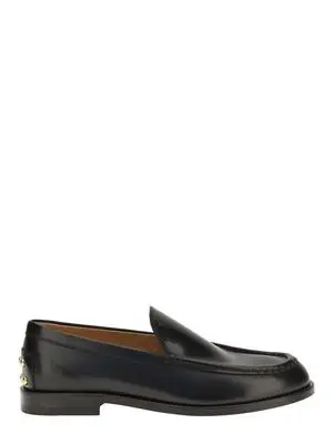 TOD'S Leather Loafers With Stud Embellishments - Black