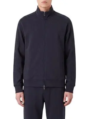 Emporio Armani Zip-up Sweater - Blue