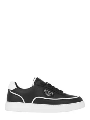 Philipp Plein Two-tone Leather Low-top Sneakers - Black