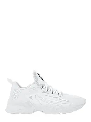 PLEIN SPORT Multicolour Mesh Low-top Trainers With Serrated Sole And Pull-tab - White