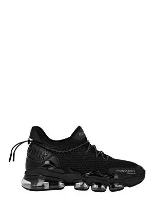 PLEIN SPORT Two-tone Mesh Low-top Trainers - Black