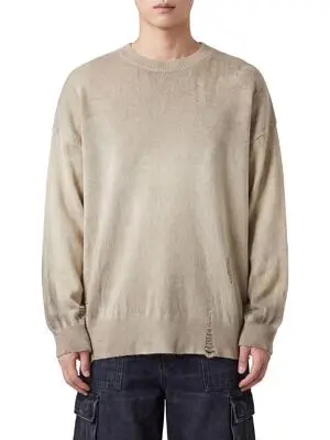 Our Legacy OUR LEGACY Distressed Crew Neck Sweater Beige