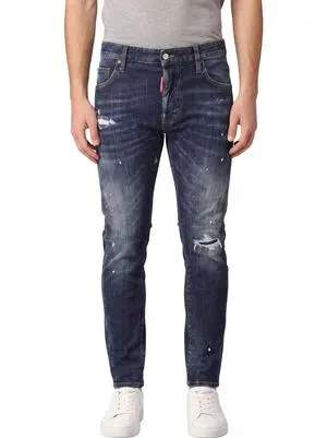 Dsquared2 Distressed Wash Jeans - Blue
