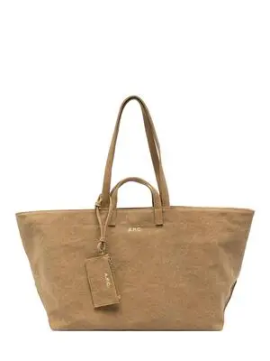 A.p.c. Le Drummer Canvas Tote Bag - Brown