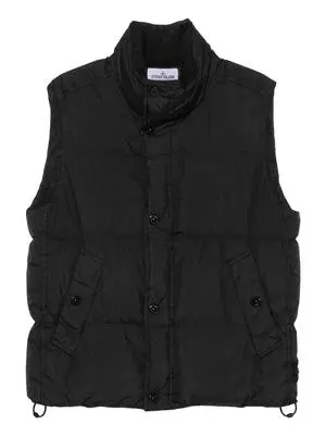 Stone Island Wind-resistant Down Vest - Black