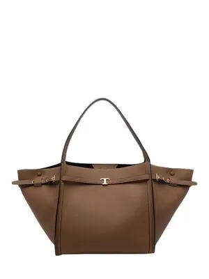 TOD`S TOD'S Medium T Signature Leather Shopping Bag