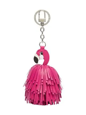 Max Mara Leather Flamingo Keyring - Pink