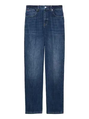 Max & Co. Straight Leg Mid-wash Jeans - Navy