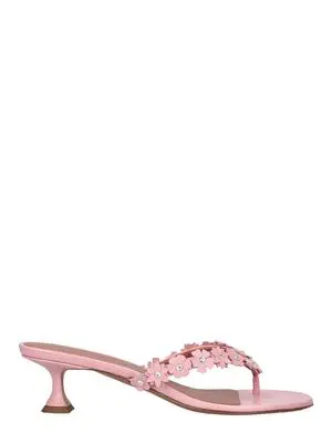 Amina Muaddi Janis Heeled Sandals - Pink
