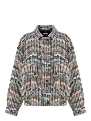 Missoni Oversized Chevron Knit Bomber With Sequins - Multicoloured