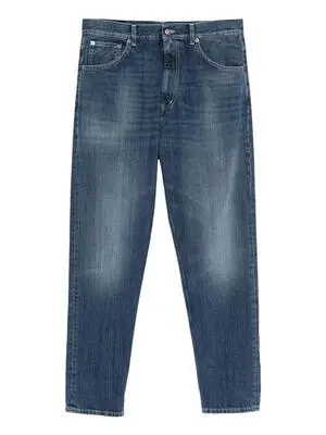 DONDUP Five Pocket Jeans With Button Fastening - Navy