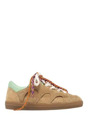 SANTHA Premium Calf Leather Sneakers - Brown