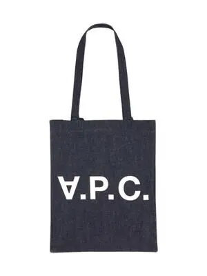 A.p.c. A.P.C. Classic Cotton Mini Tote Bag Navy