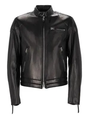 TOM FORD Slim-fit Leather Jacket - Black