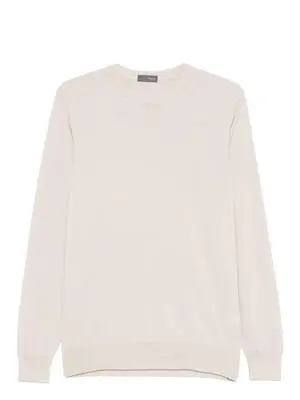 DRUMOHR Light Merino Wool Fine Knit Sweater - Beige