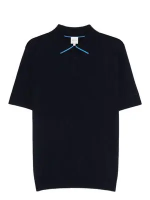 Paul Smith Pique Knit Short Sleeve Polo - Navy