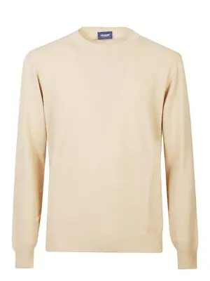 DRUMOHR Knit Round Neck Long Sleeve Sweater - Beige