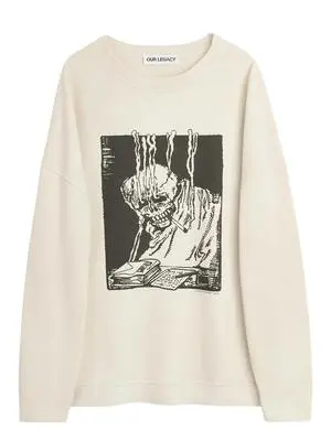 Our Legacy Graphic Print Pullover Sweater - Beige