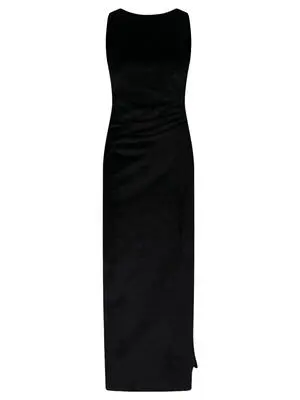 DONDUP Draped Knit Stretch Dress - Black