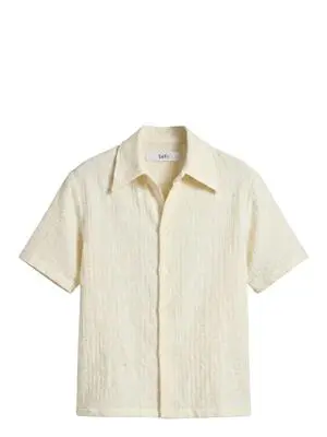 Séfr Casual Mini Button-up Shirt - Ecru