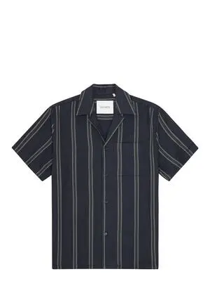 LES DEUX Stylish Cotton Button-up Shirt - Navy