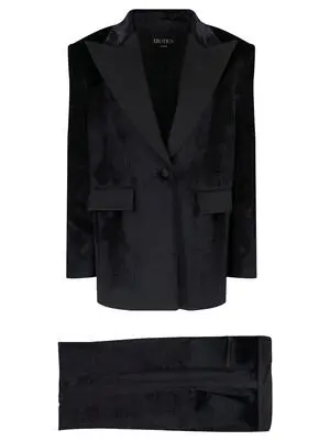 DONDUP Velvet And Satin Blazer - Black