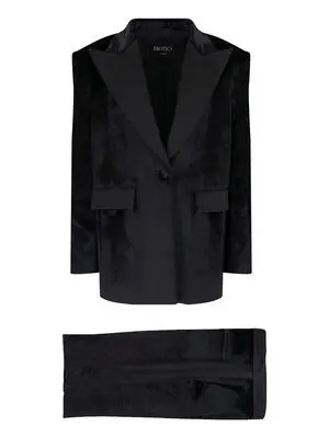 DONDUP Velvet And Satin Blazer - Black