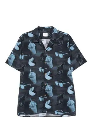 Paul Smith Classic Organic Cotton Shirt For - Navy