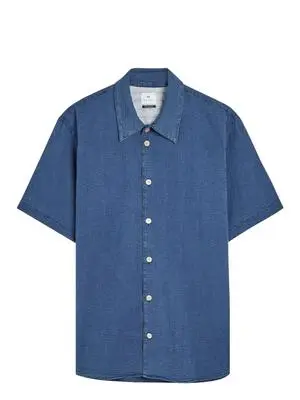 Paul Smith Classic Cotton Button-up Shirt For - Navy