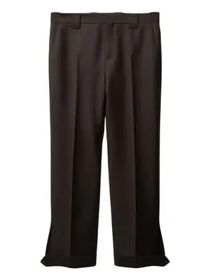 Versace Wool-mohair Regular Formal Pants - Brown