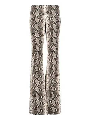 DURAN LANTINK Snakeskin Print Stretch Trousers - Multicolor