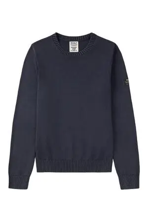 ECOALF Recycled Cotton Blend Crew Neck Sweater - Navy
