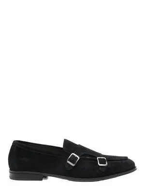 DOUCAL'S Monk Strap Shoes With Moccas Stitching - Navy