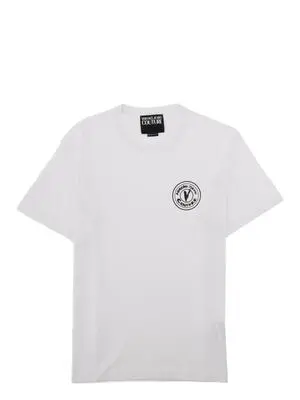 Versace Logo Graphic Cotton T-shirt - White