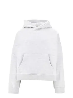 ENTIRE STUDIOS Cotton Drawstring Hood Sweatshirt With Ribbed Cuffs - Grey