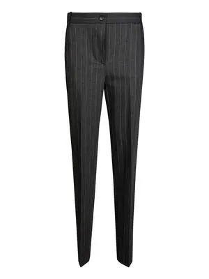 Pinko Pleione Wool-blend Trousers With Pinstripe Detail - Grigio