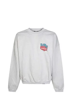 REPRESENT Graphic Band Crewneck Sweatshirt - Grigio