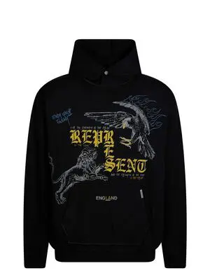 REPRESENT Graphic Print Hoodie - Nero