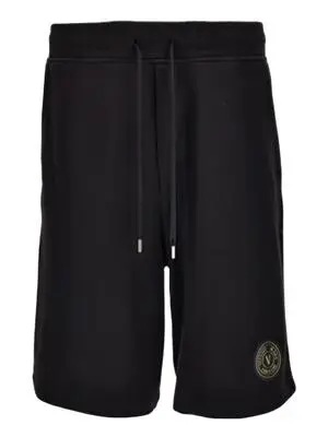 Versace Logo Detail Drawstring Shorts - Black