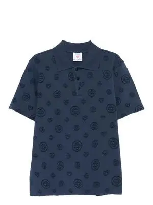 Casablanca Textured Pique Polo Mini Fit - Navy