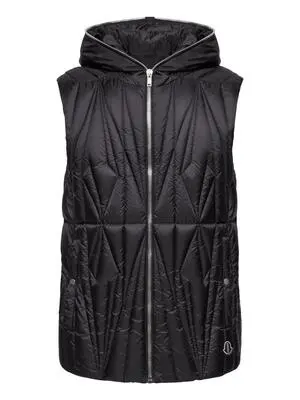 Moncler Quilted Hooded Vest - Black