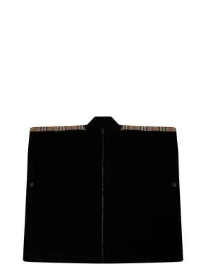 Burberry Burberry Mini Check-Pattern Zip-Up Coverall Nero