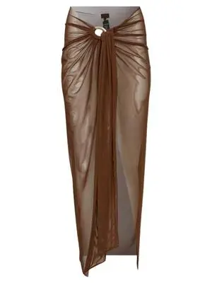 FISICO Draped Mini Dress With Ring Detail - Green