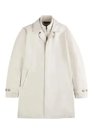 FAY Zip-front Overcoat - Ivory