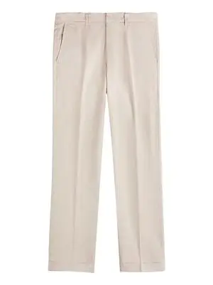 FAY Rolled-hem Button-fastening Shorts With Welt Pockets - Ivory