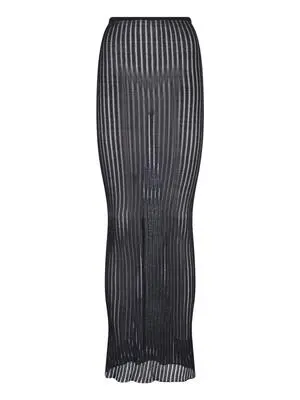 DONDUP Viscose Blend Mini Skirt With Metallic Accents - Black